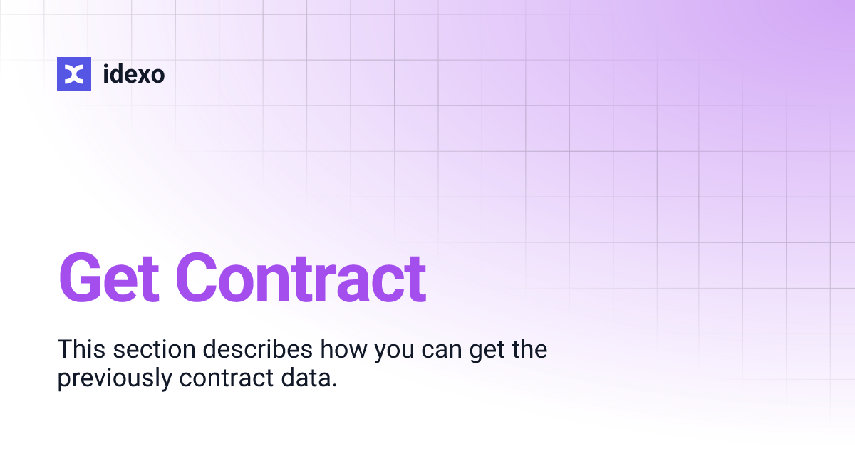 Get Contract | idexo