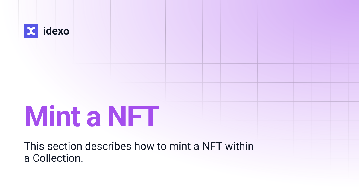 Mint a NFT | idexo